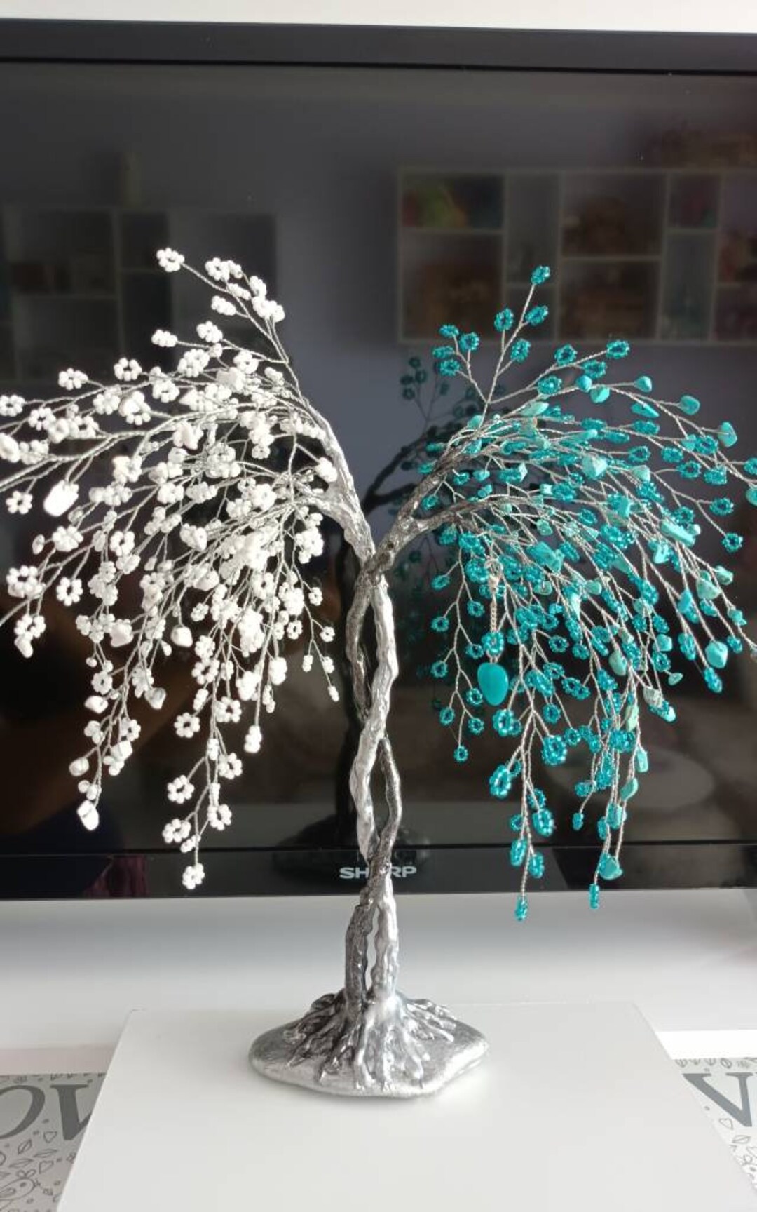Weeping Willow-angel Wings,big Tree Sculpture,turquoise Tree of Love ...