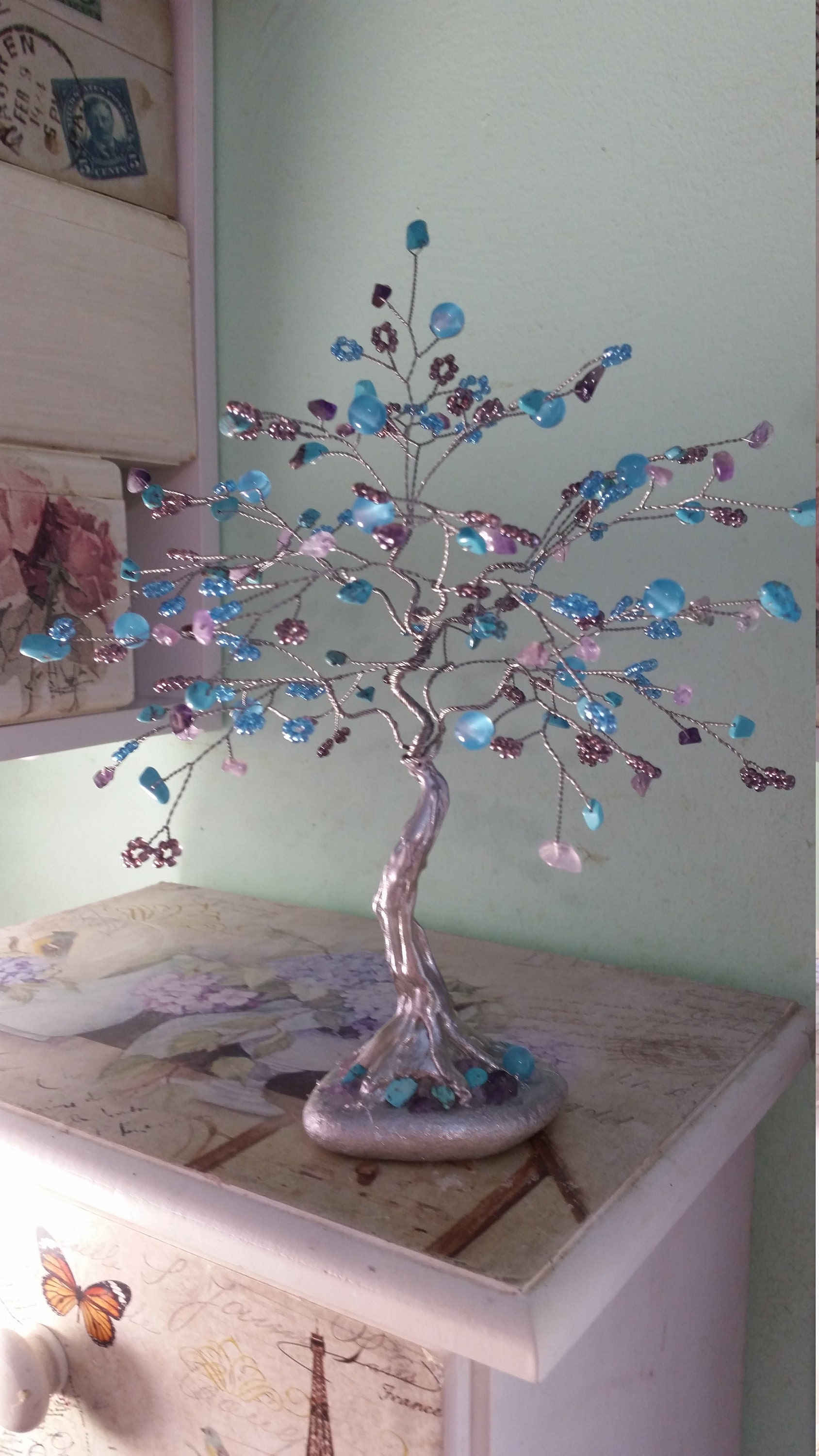 Gemstone Tree Turquoise Tree Amethyst Tree Boutique Gift - Etsy