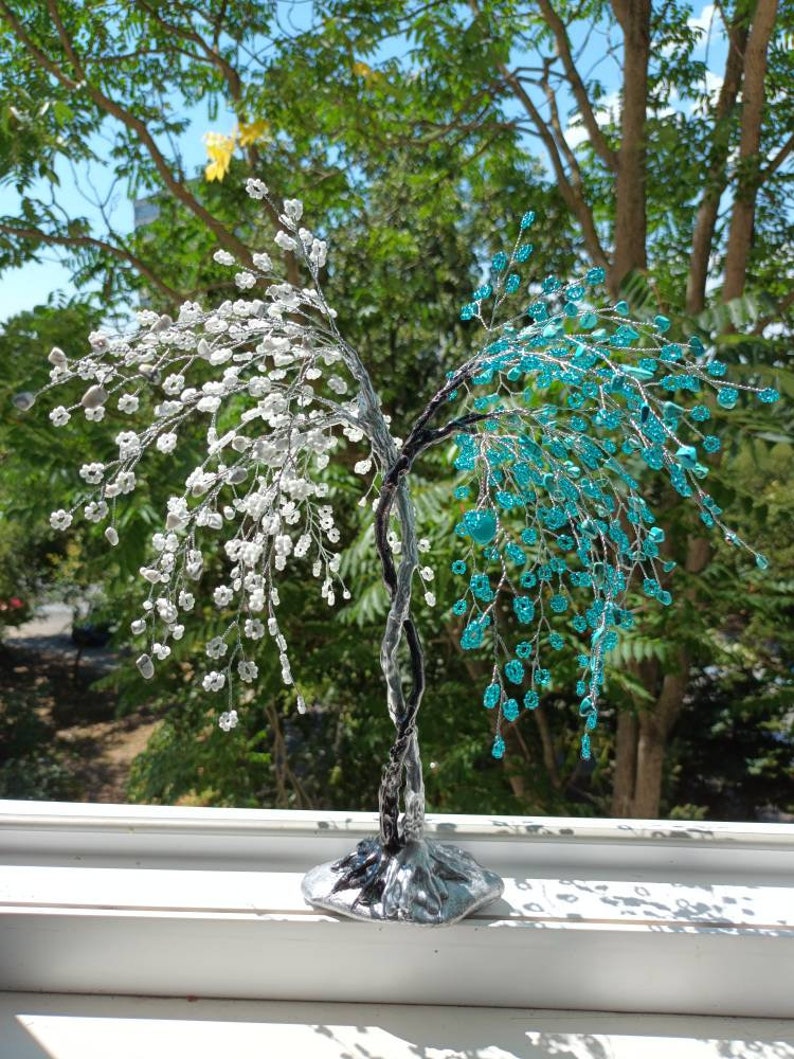 Weeping Willow-angel Wingsbig Tree Sculptureturquoise Tree - Etsy