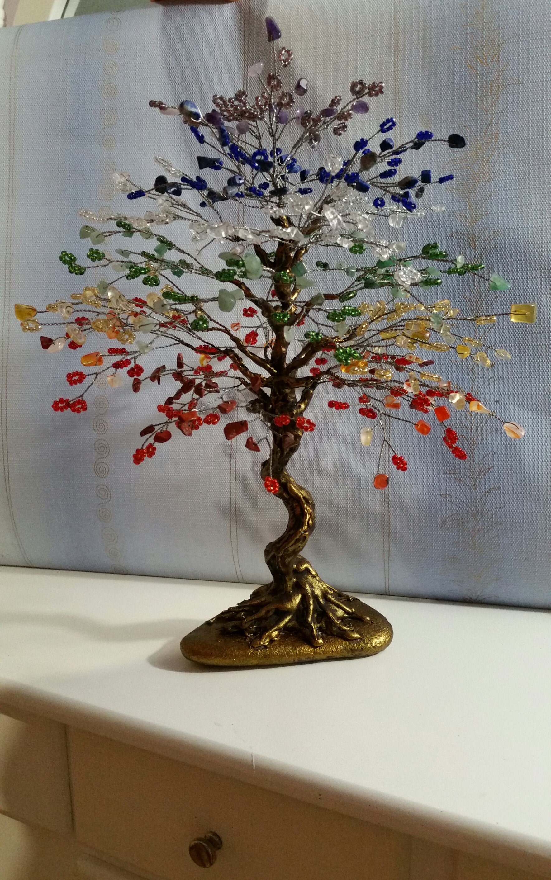 Gemstone Magic Tree,seven Chakras Charm Tree,feng Shui Tree of Energy ...