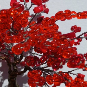 Coral Tree,beaded Tree,red Crystal Tree of Life,lucky Charm Tree of ...