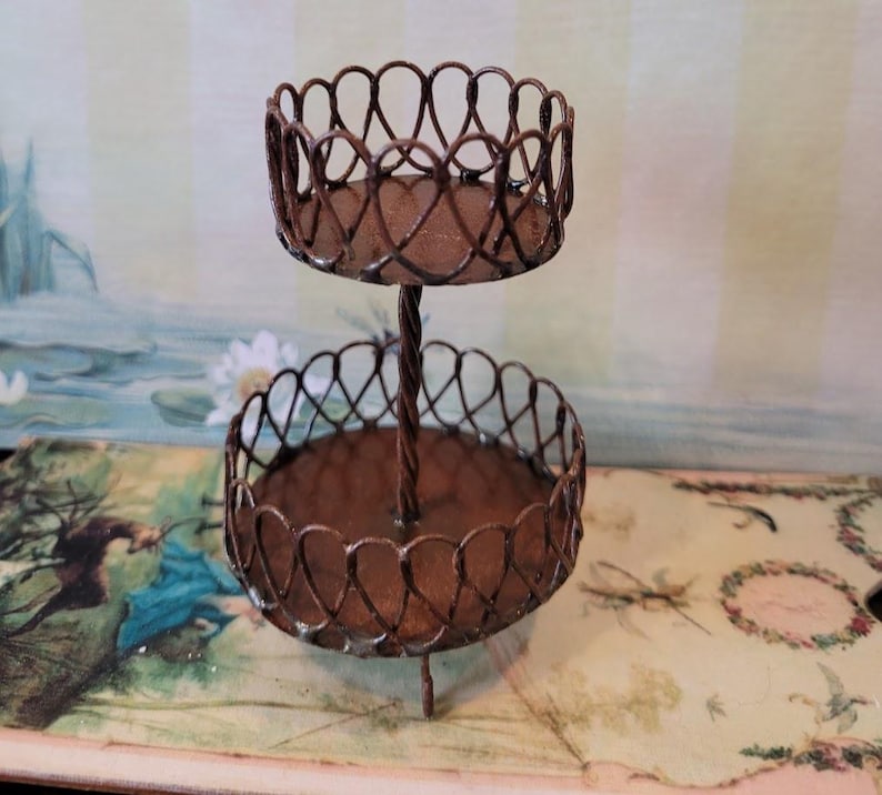 Miniature 2 Tiered Metal Display - Miniatures - Miniature Shop Display ...