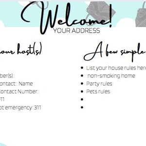 VRBO Template, Guest Book Template, Airbnb Welcome Template, Airbnb ...