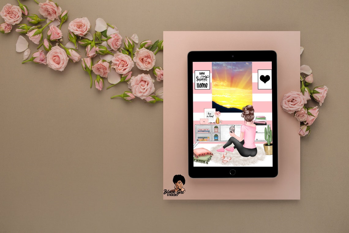 Sunset Wallpaper Wallpaper Background Digital Planner | Etsy