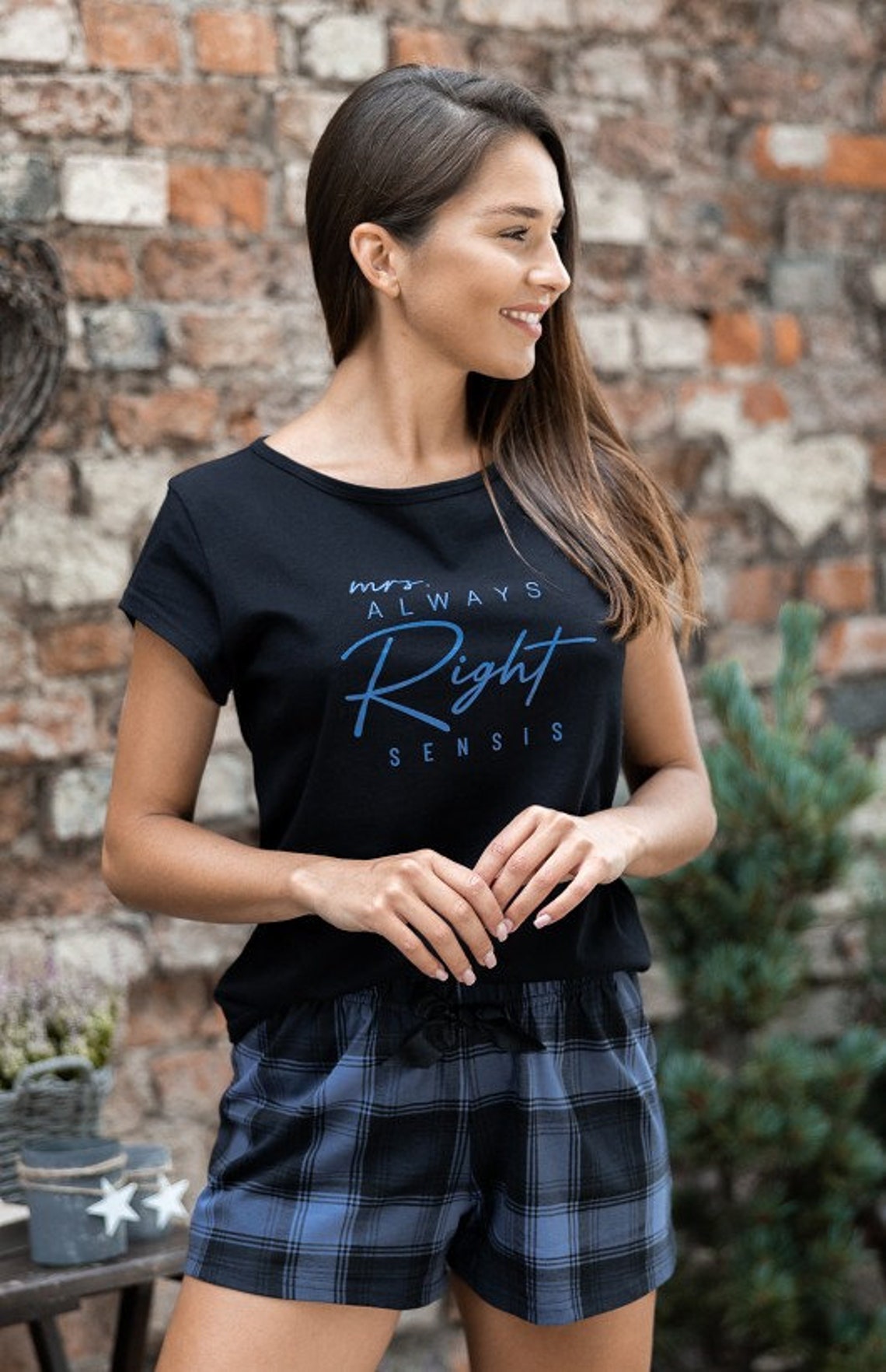 Always Right Checkered Matching Pajamas for Couples - Etsy