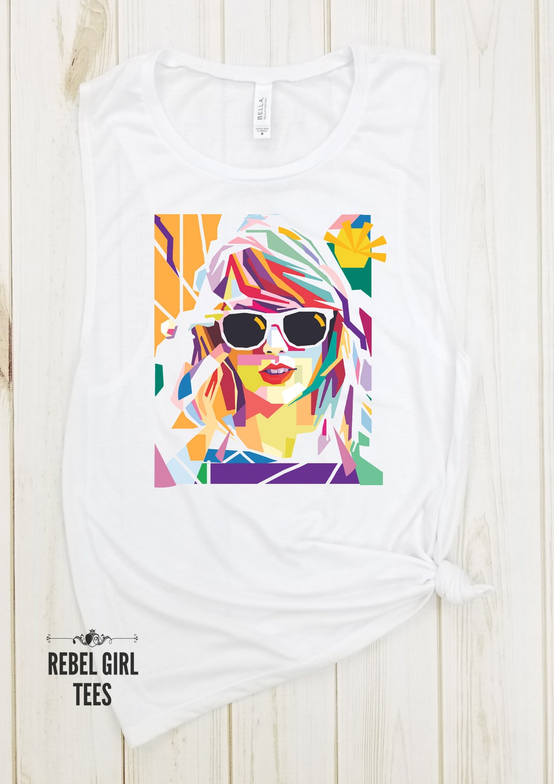 Tay Tay Mosaic Muscle Tank, Eras Concert Shirt, TS Fan, Midnight ...