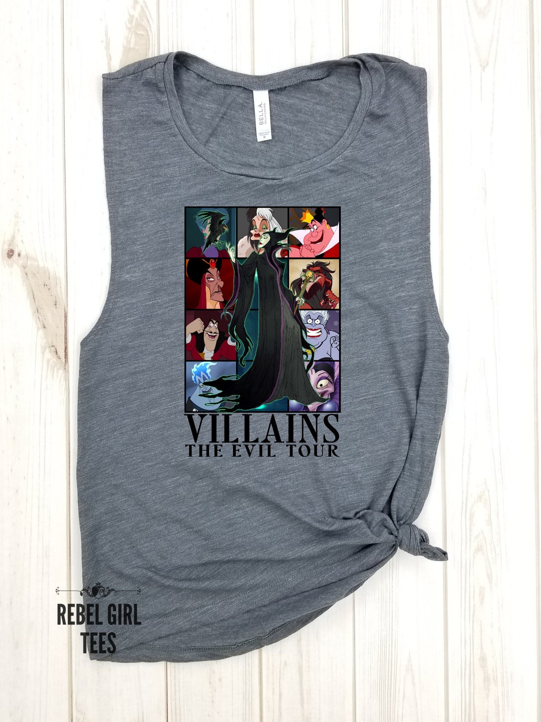 Disney Eras Villains Tour Muscle Tank, Disney Villian Graphic Tee, Disney Shirt, Ursula ...
