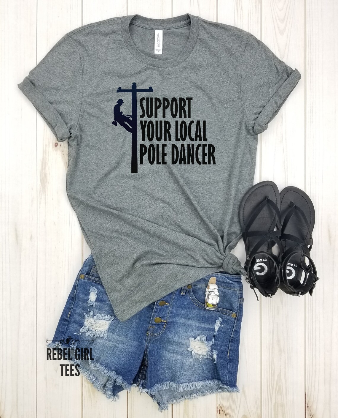 Support Your Local Pole Dancer - Lineman Wife Shirt, Funny Lineman ...