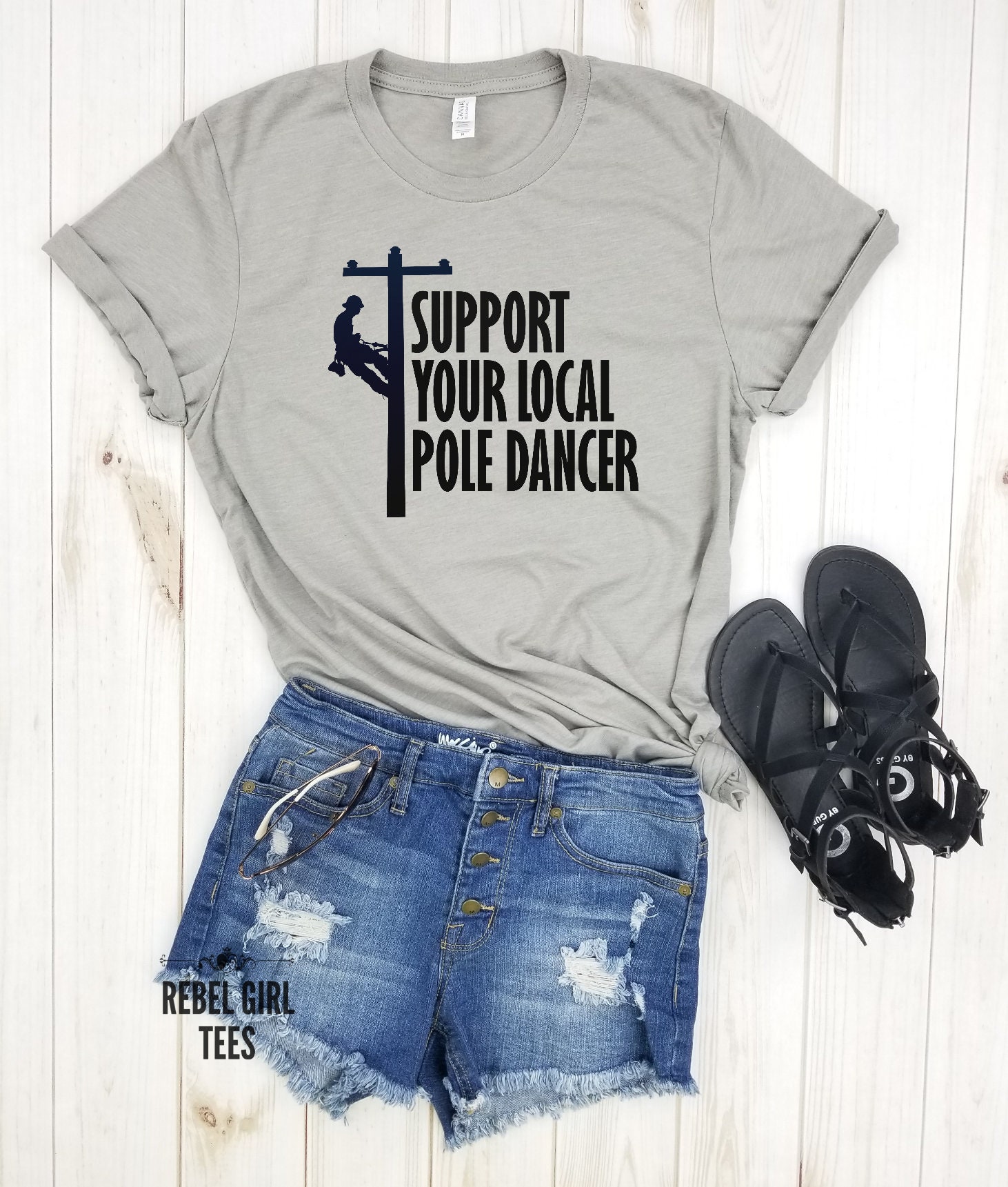 Support your local Pole Dancer Lineman Wife Shirt Funny | Etsy