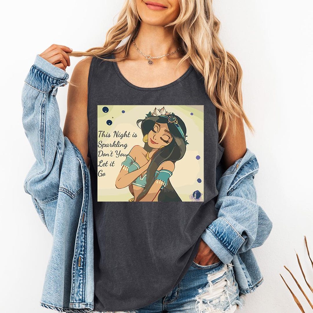 Jasmine the Night Sparkles (B) - Comfort Colors Tank, Disney Princess ...
