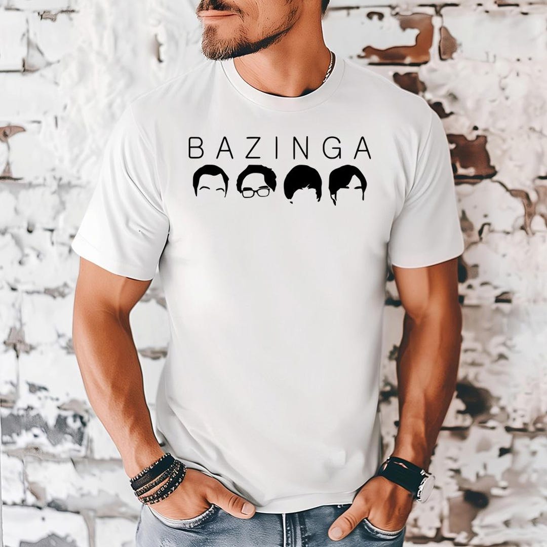 Bazinga Cast Faces - Shirt, Big Bang Shirt, Bazinga Shirt, Nerdy TV ...