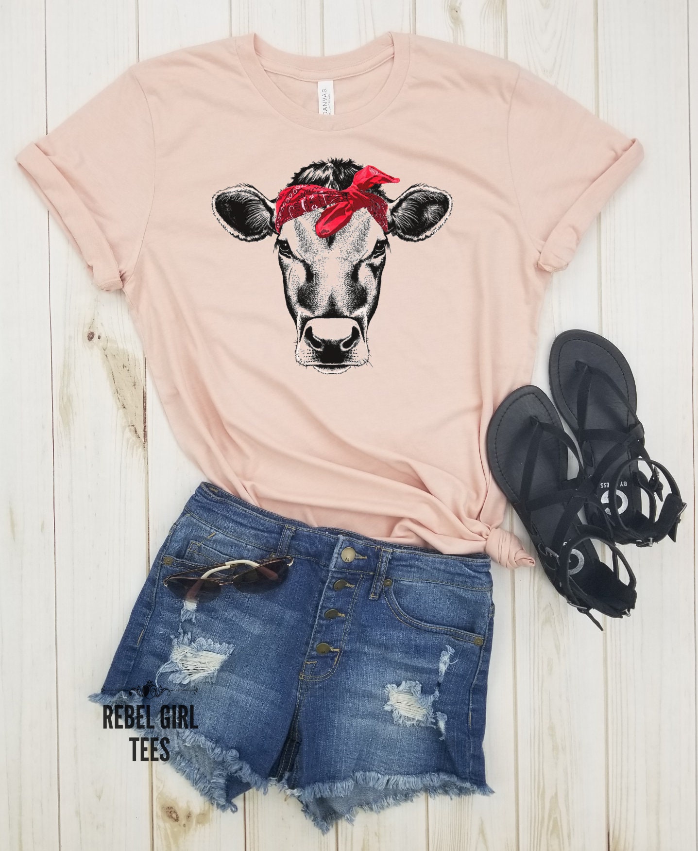 Cow Bandana Cow Shirt Cow Print Farm Shirts Farm Shirt - Etsy