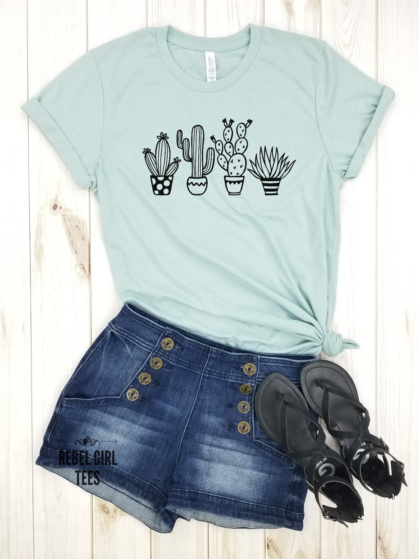 Cactus Plants Funny Cactus Shirt Cant Touch This Cute | Etsy