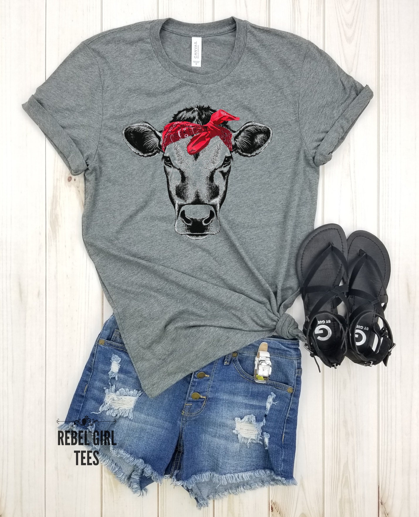 Cow Bandana Cow Shirt Cow Print Farm Shirts Farm Shirt - Etsy