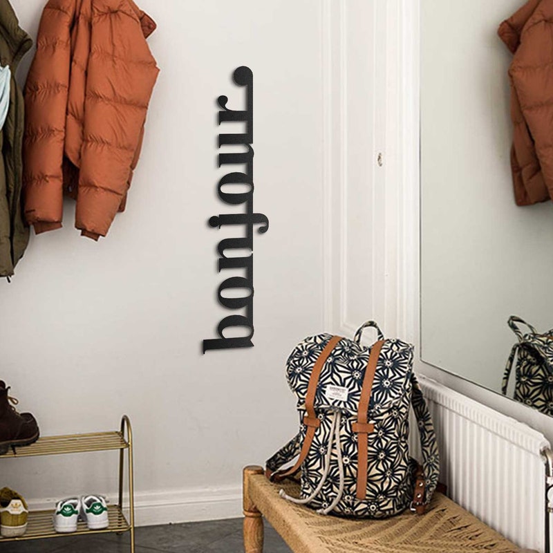 Bonjour Sign - Etsy