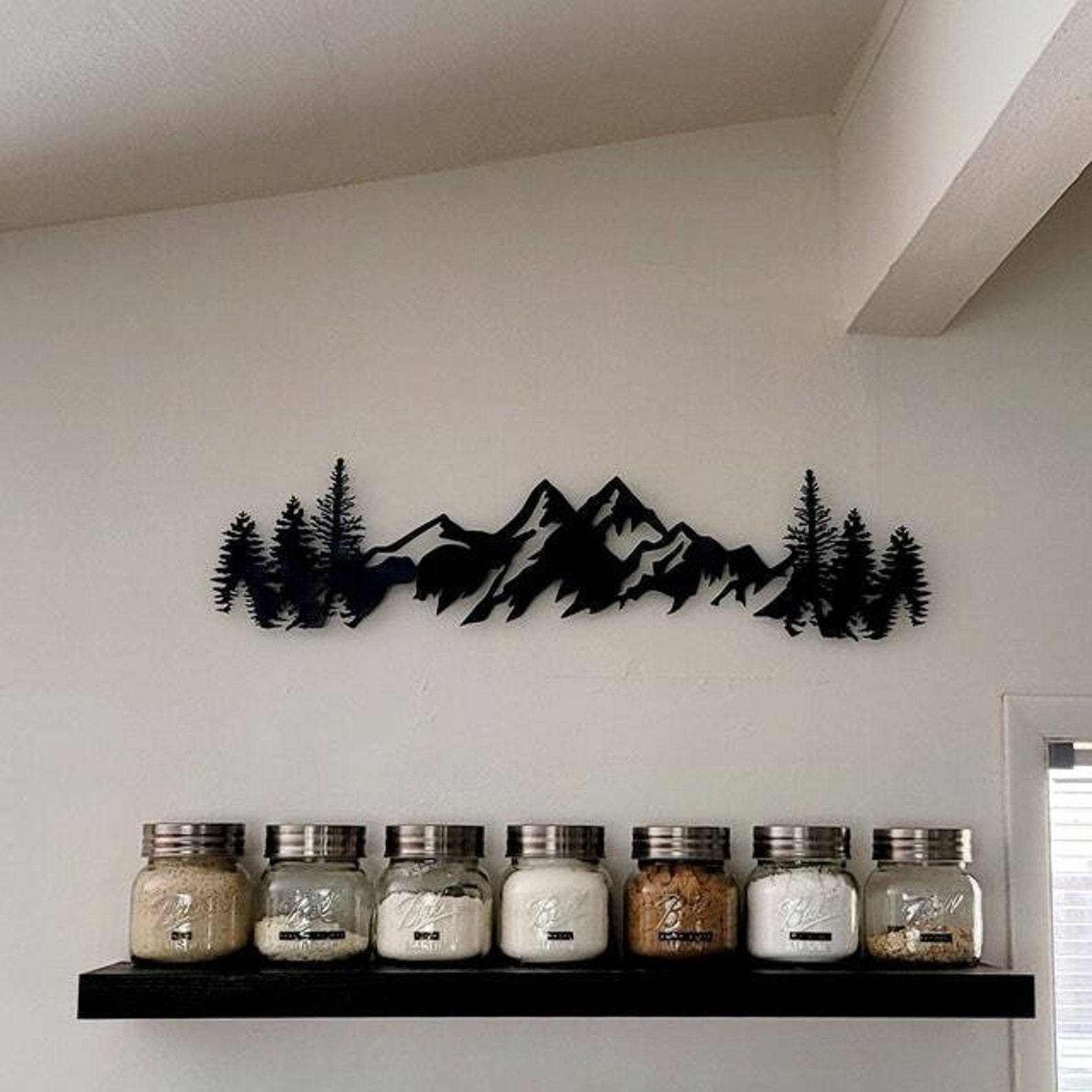 Metal Mountain Wall Art, Mountain Wall Decor, Large Metal Wall Art ...