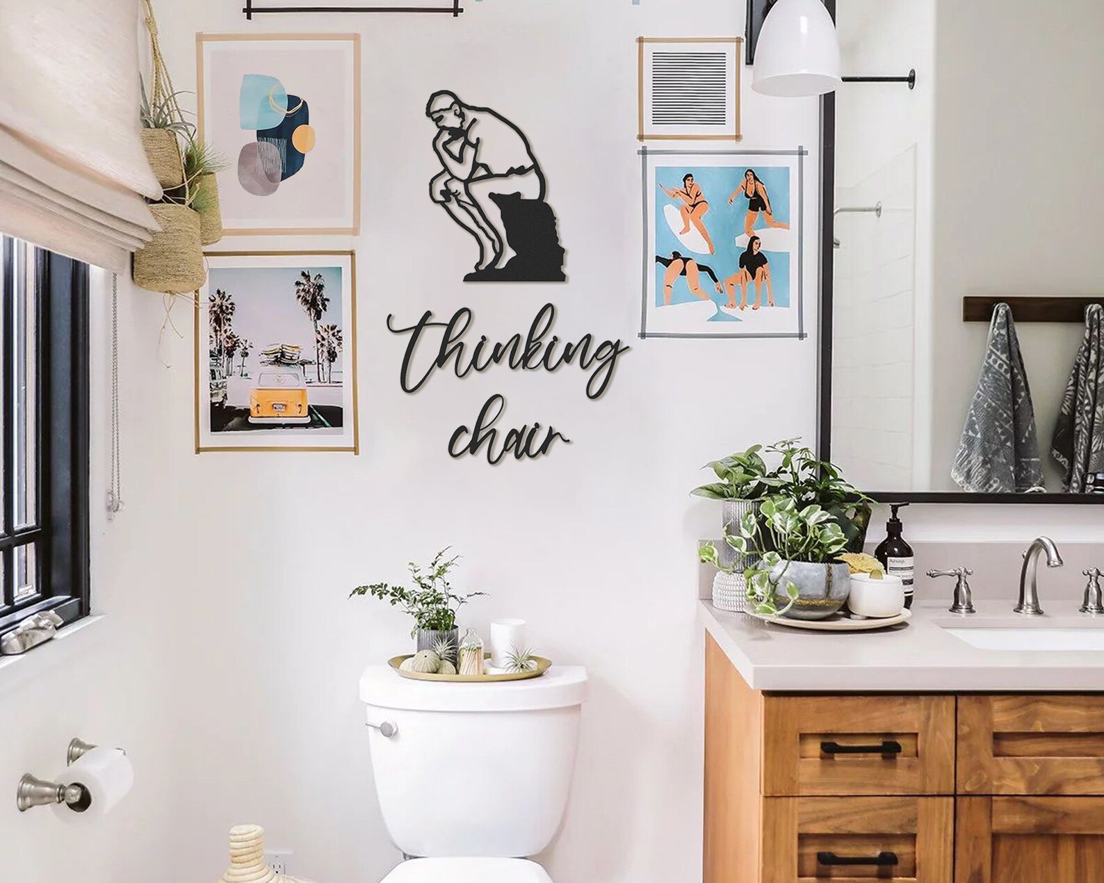 Thinking Chair Sign Bathroom Wall Decor Metal Wall Art - Etsy