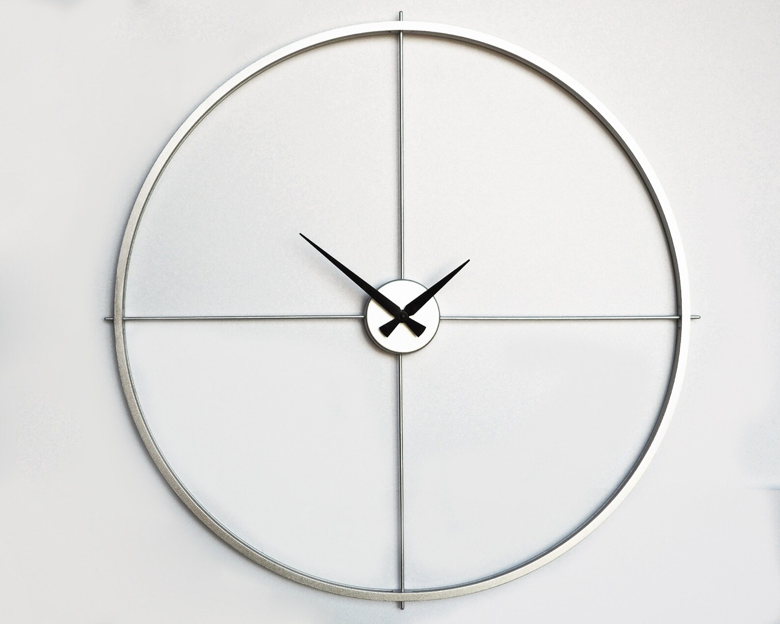 Silent Metal Wall Clock Minimalist Wall Clock Modern Wall - Etsy