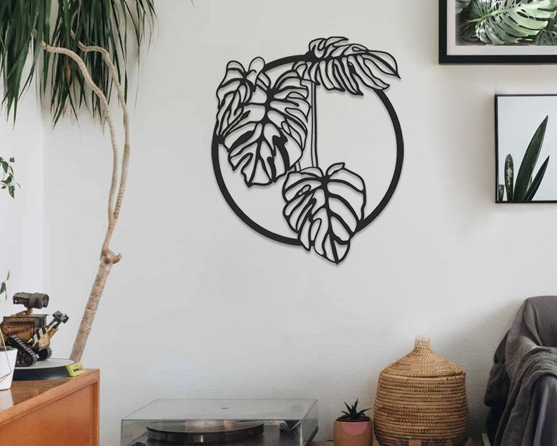 Monstera Metal Wall Art Metal Wall Decor Metal Leaf Wall - Etsy