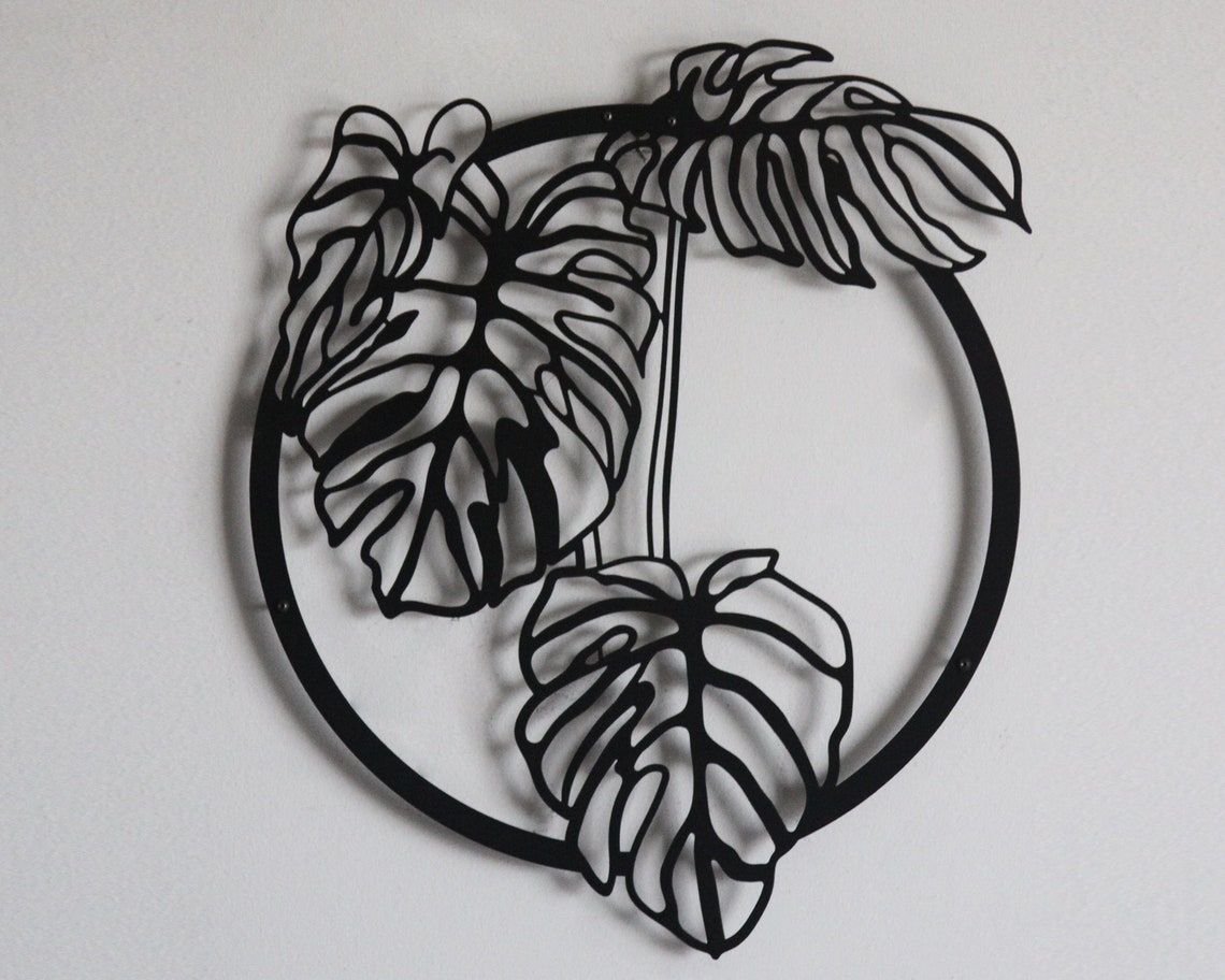 Monstera Metal Wall Art Metal Wall Decor Metal Leaf Wall - Etsy