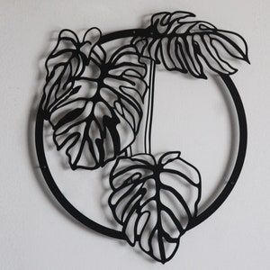 Monstera Metal Wall Art, Metal Wall Decor, Monstera Decor, Plant Wall ...