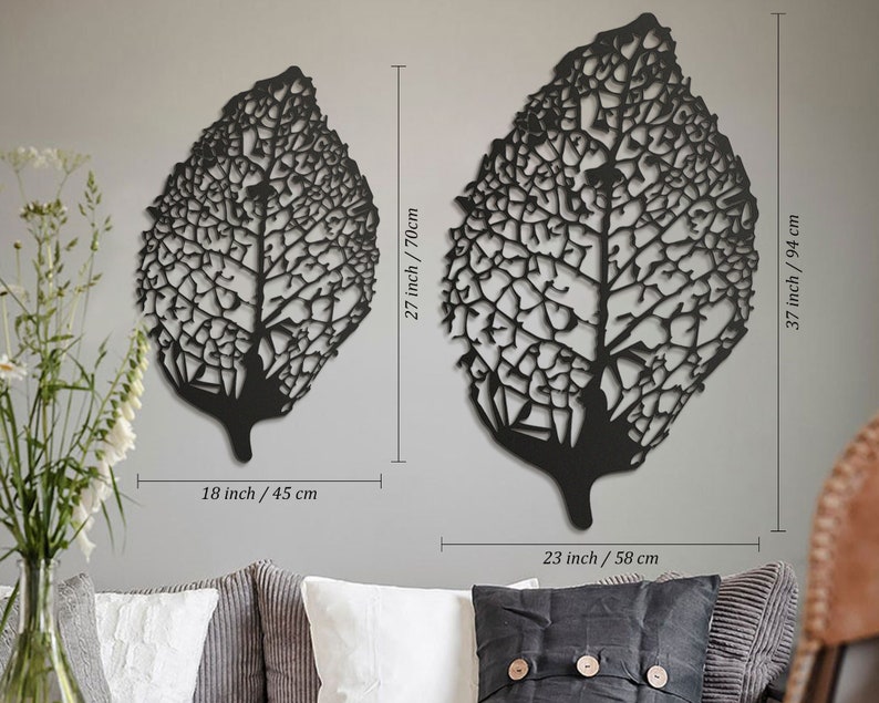 Metal Leaf Wall Art Metal Wall Decor Large Wall Art Gold - Etsy