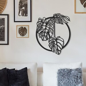 Monstera Metal Wall Art Metal Wall Decor Metal Leaf Wall - Etsy