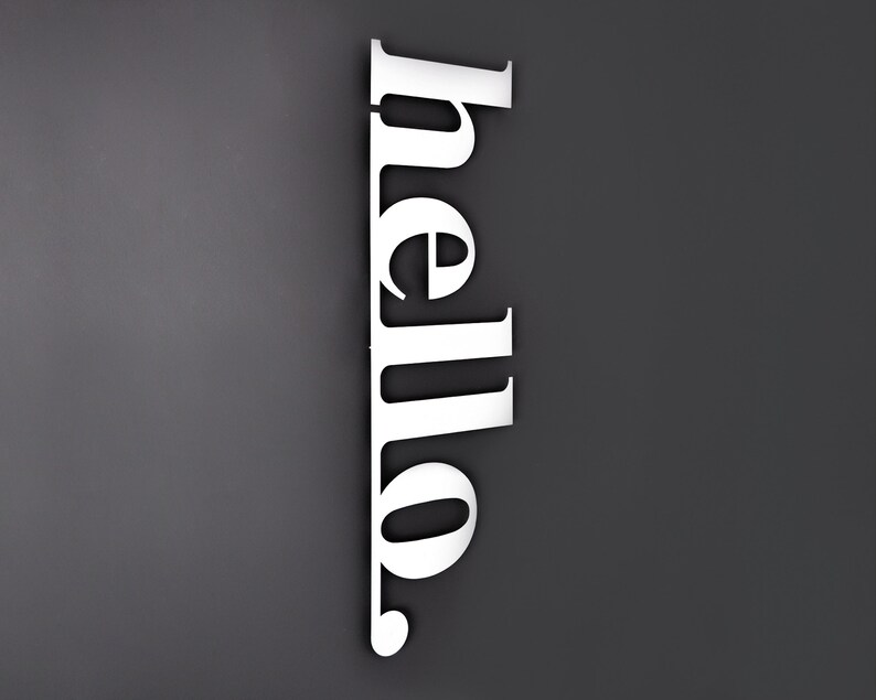 Metal Hello Sign Front Door Decor Front Porch Decor - Etsy