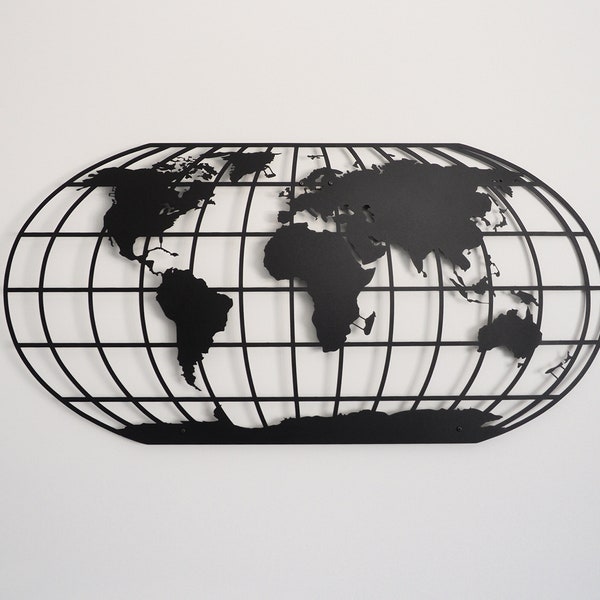 Metal World Map - Etsy