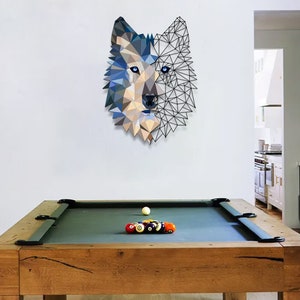 Metal Wolf Wall Art, Wolf Wall Decor, Wolf Gifts for Men, Animal Wall ...