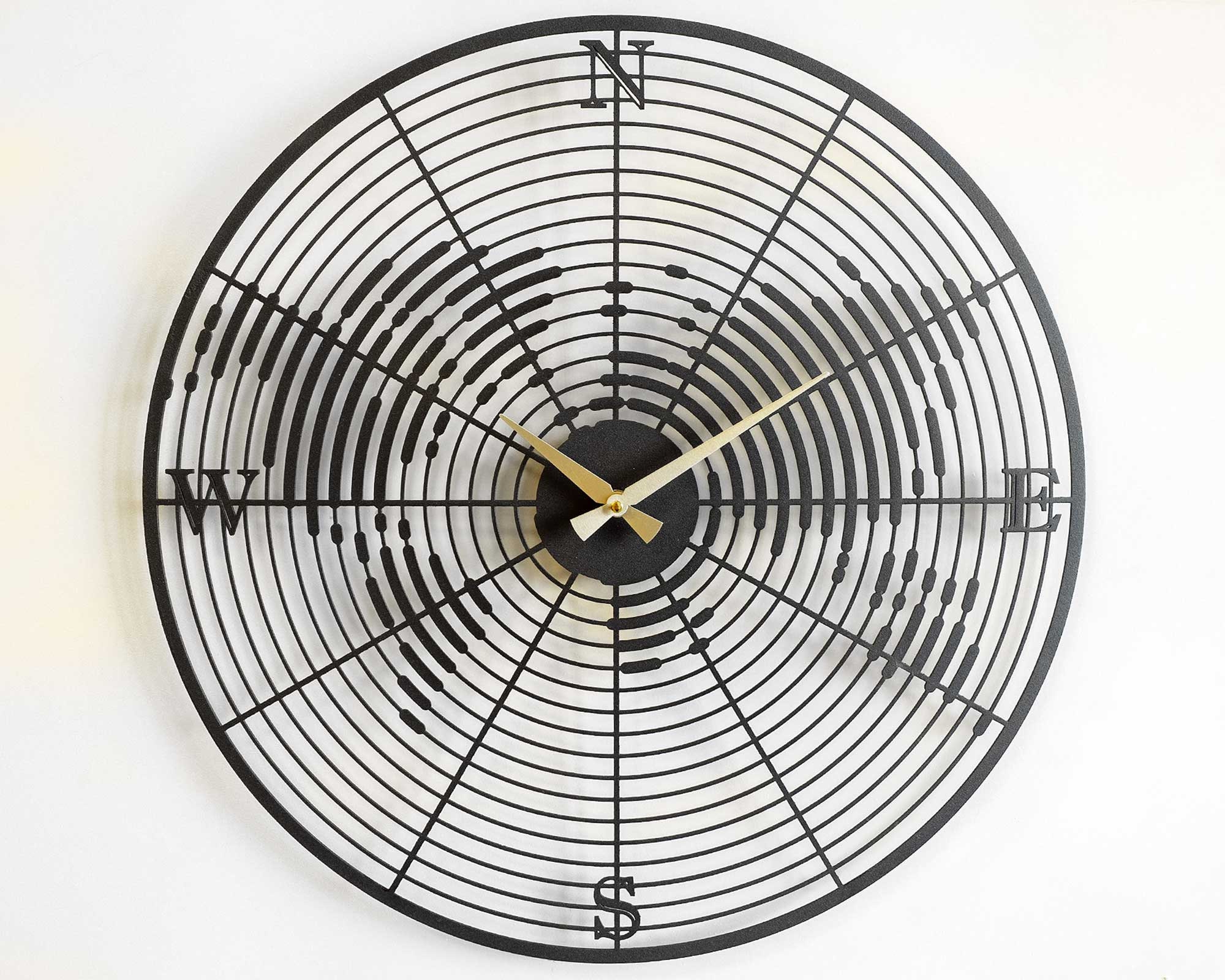 Metal World Map Wall Clock Compass Wall Clock Unique Wall - Etsy