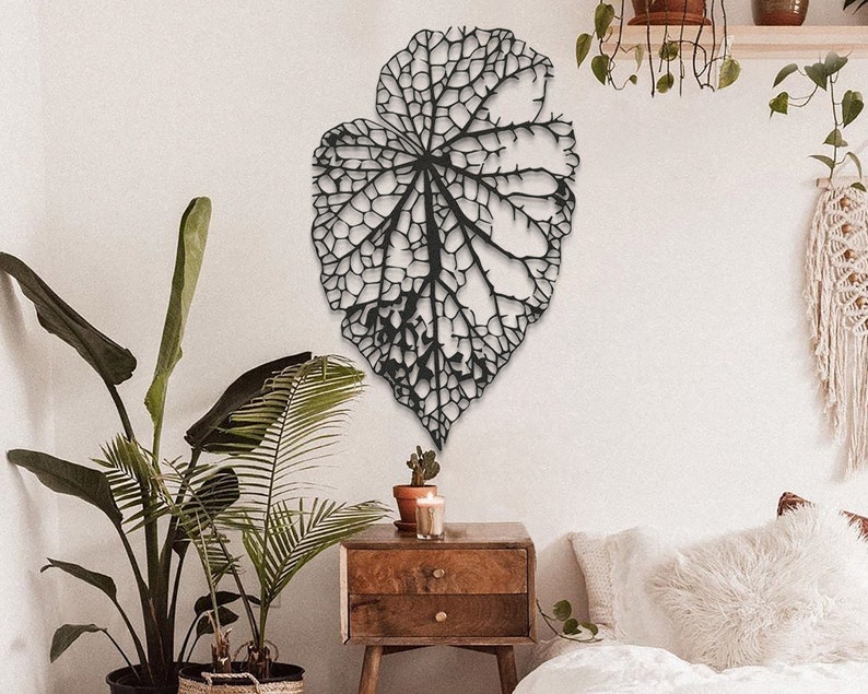 Leaf Metal Wall Art Unique Wall Decor Leaf Wall Art Metal - Etsy