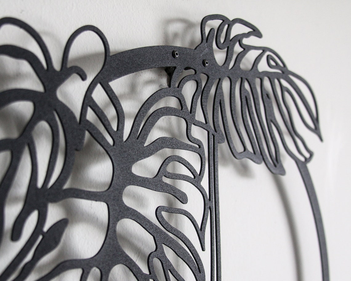 Monstera Metal Wall Art Metal Wall Decor Metal Leaf Wall - Etsy