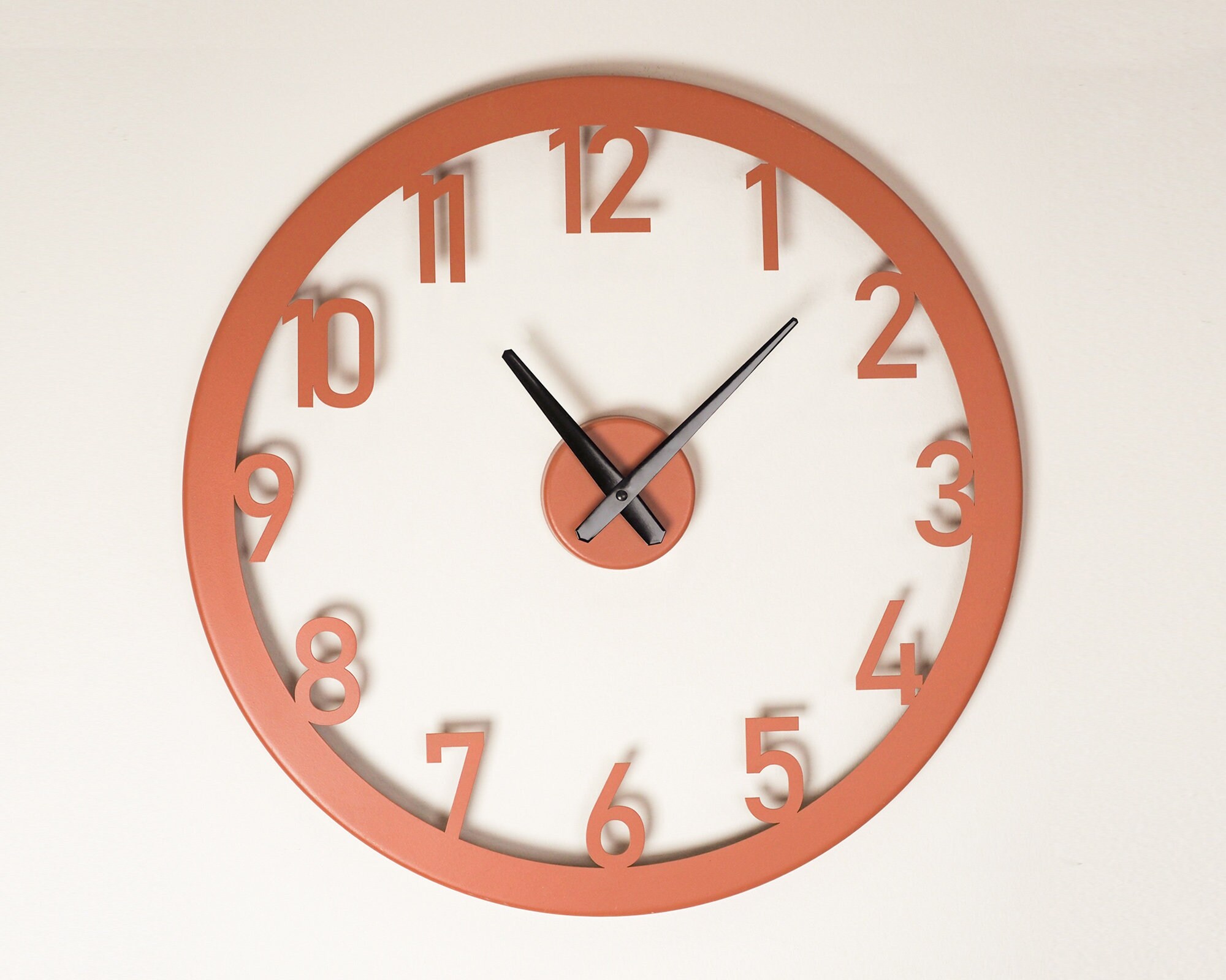 18 Wall Clock With Numbers Metal Minimalist Wall Clock - Etsy