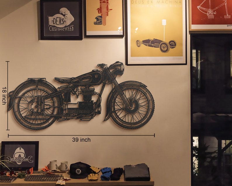 Metal Motorcycle Wall Art, Motorcycle Gifts for Men, Cafe Racer ...