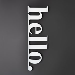 Metal Hello Sign, Front Door Decor, Front Porch Decor, Vertical Welcome ...