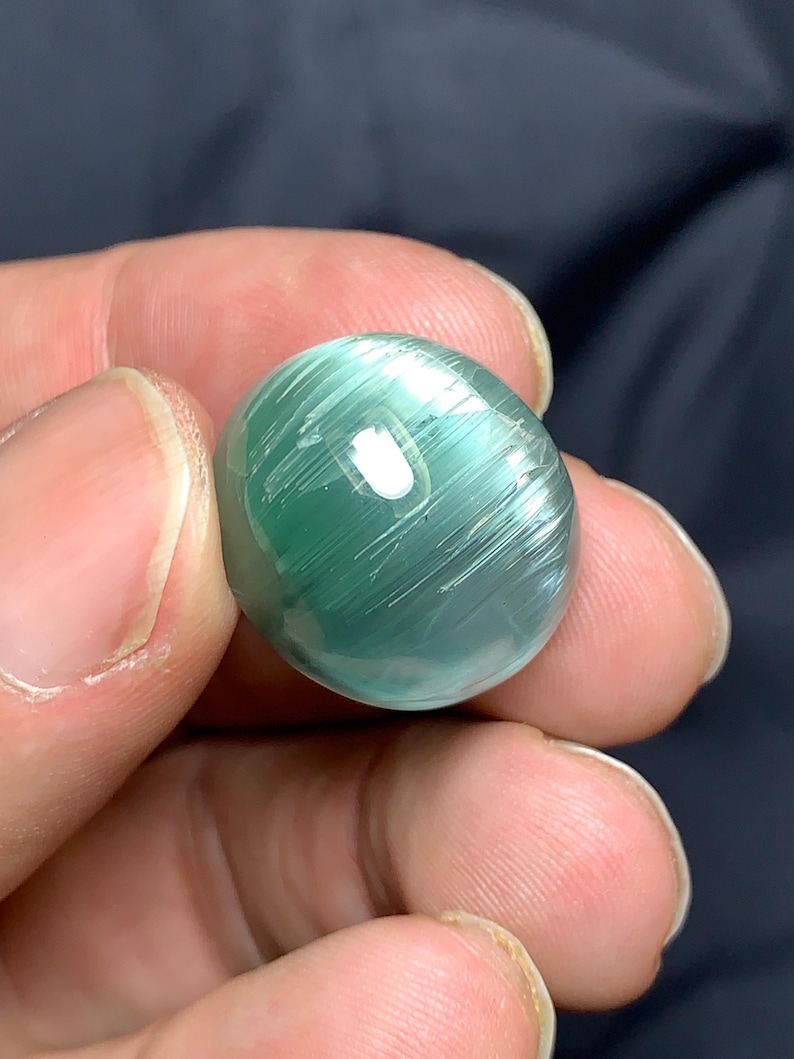 43 CT Rare Lagoon Catseye Tourmaline Cabochon - Afghanistan - Etsy