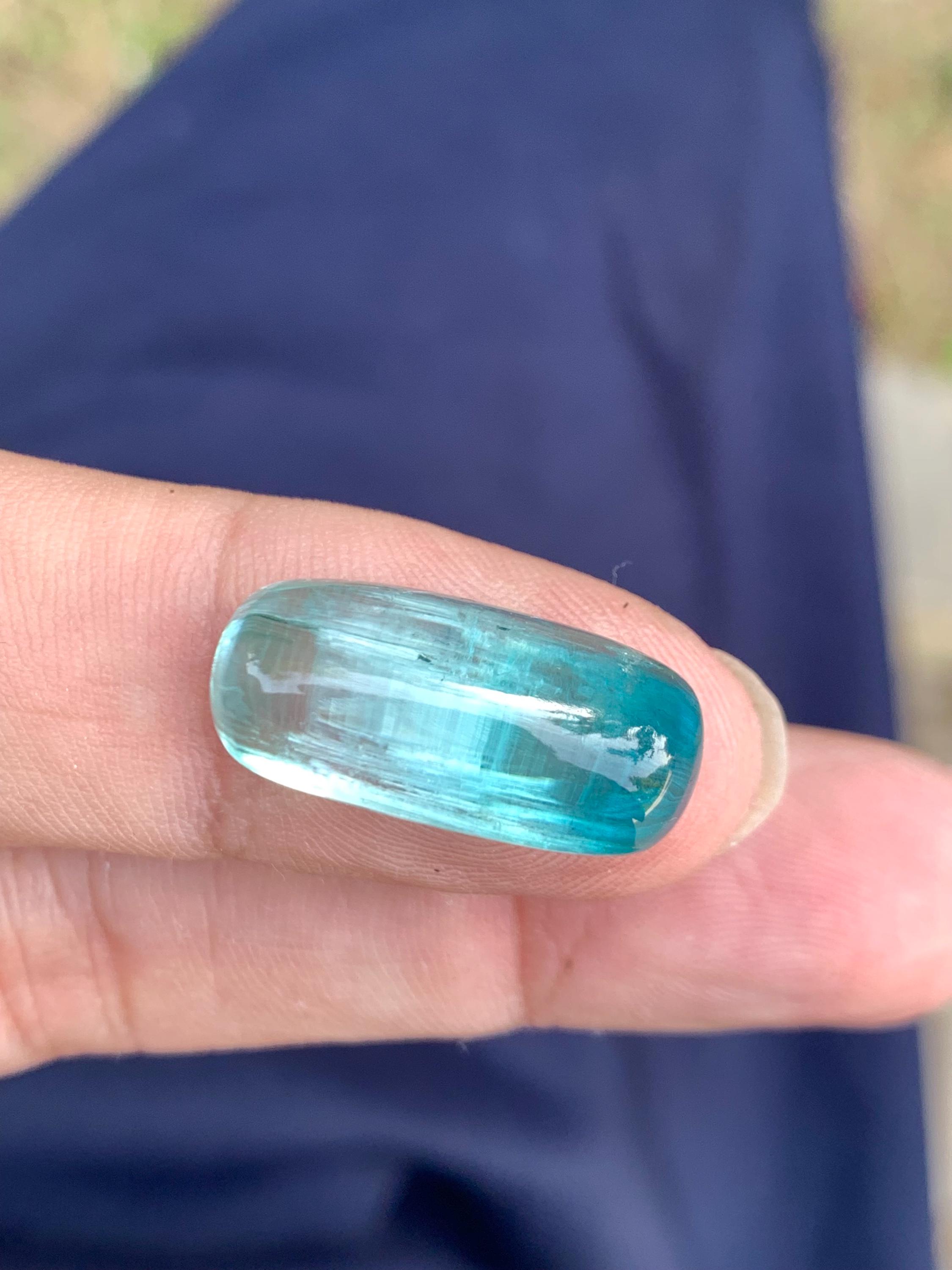 17ct Rare Neon Blue Lagoon Tourmaline Cats Eye Cabochon - Etsy Canada