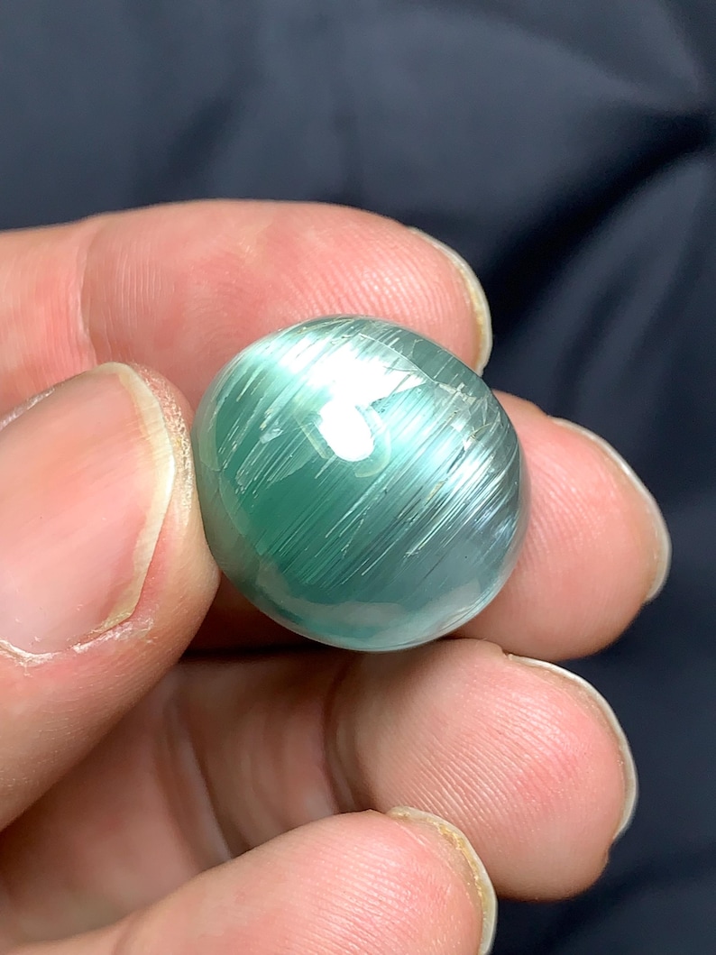 43 CT Rare Lagoon Catseye Tourmaline Cabochon - Afghanistan - Etsy
