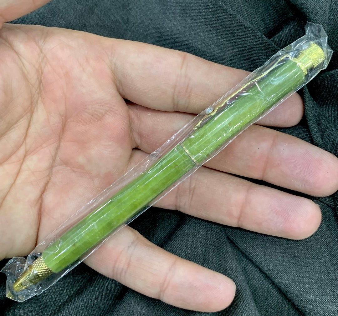 Unique Handmade Genuine Green Jade Pen - Etsy