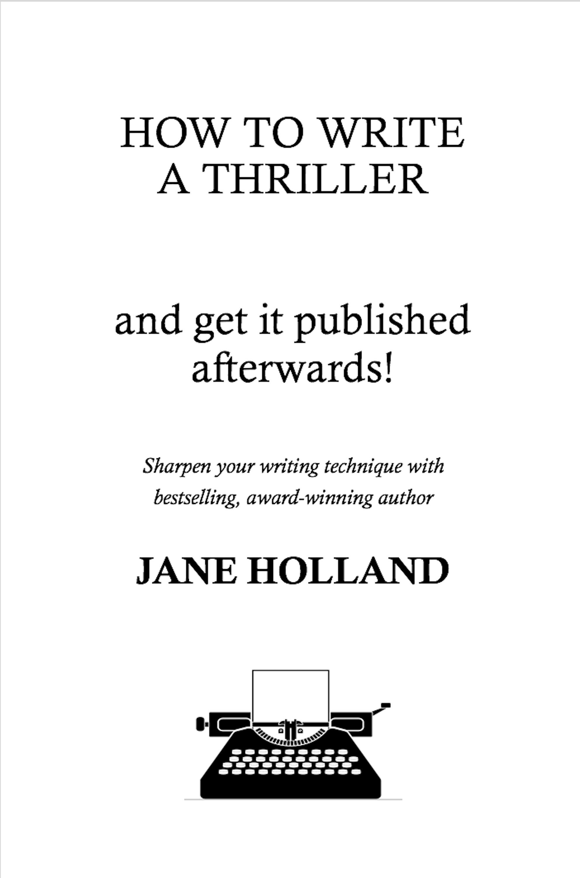 How to Write A Thriller, 50-page Practical Workbook - Etsy