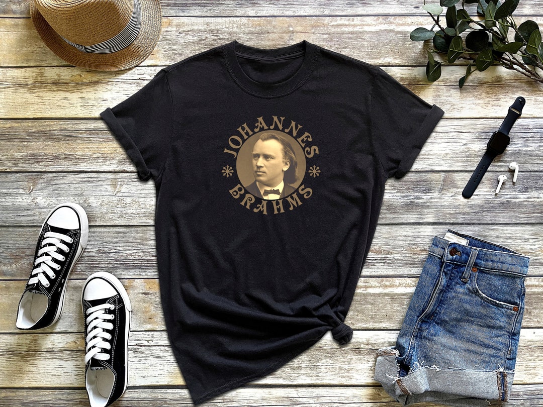 Johannes Brahms Vintage Design Old Gold Short-sleeve Unisex T-shirt - Etsy