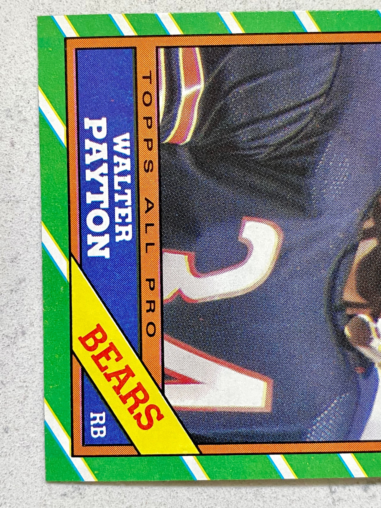 1986 Walter Payton Card 11 and Payton Record Breaker 7, Chicago Bears ...