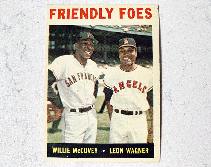 1964 Topps Willie Mccovey & Leon Wagner Friendly Foes Baseball Card 41 ...