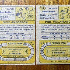 1974 Bob Griese, John Riggins, Paul Warfield, Ron Yary HOF Legends Lot ...