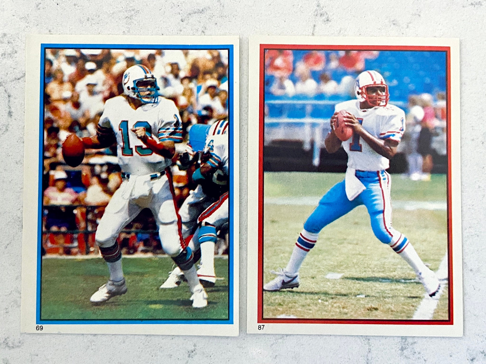 1985 Topps NFL Mini-stickers Lot 11 Warren Moon RC Dan - Etsy