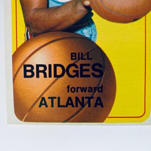 1970 Bill Bridges Topps Basketball Card in Near-mint/mint 8 to 8.5 ...