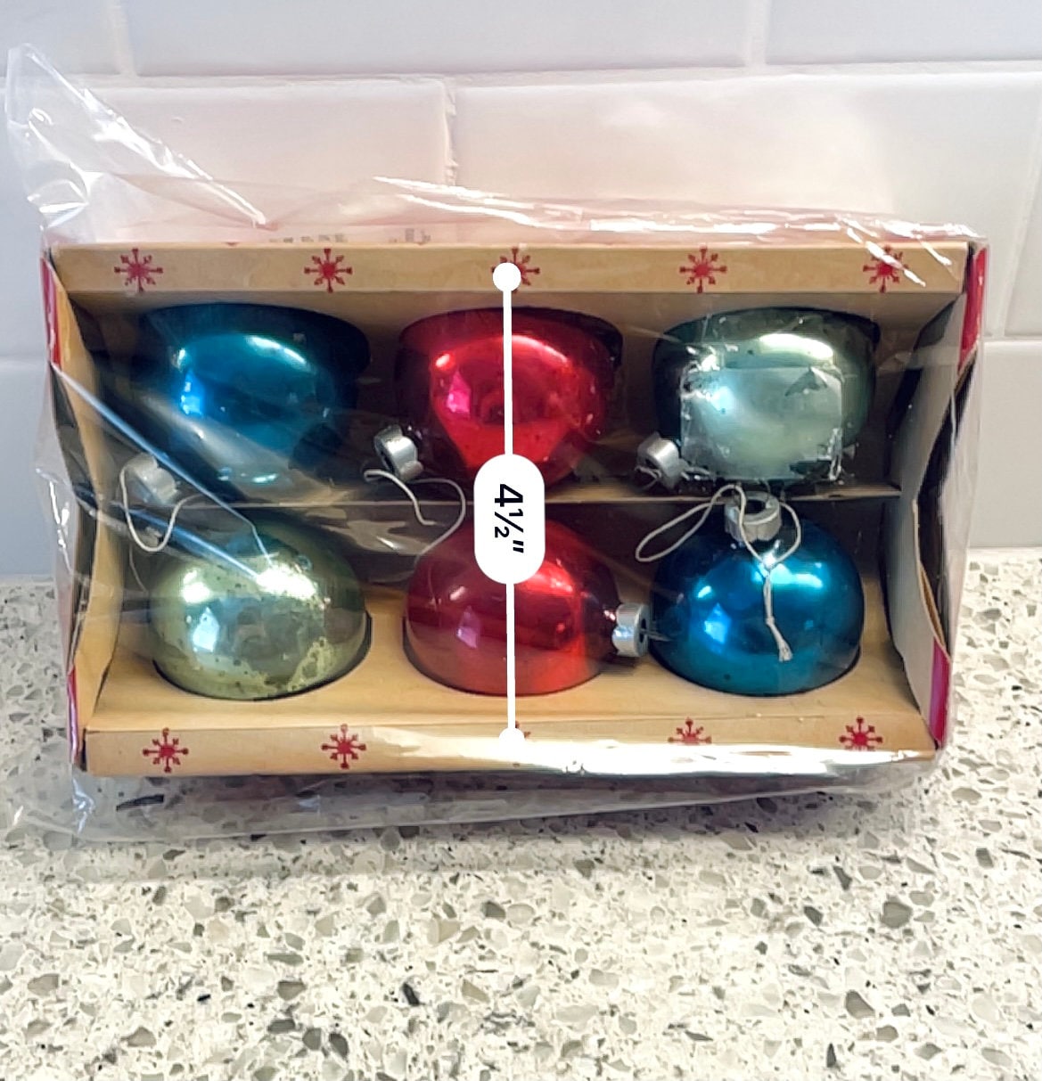 Vintage Glass Christmas Bulb Set in Box - Etsy