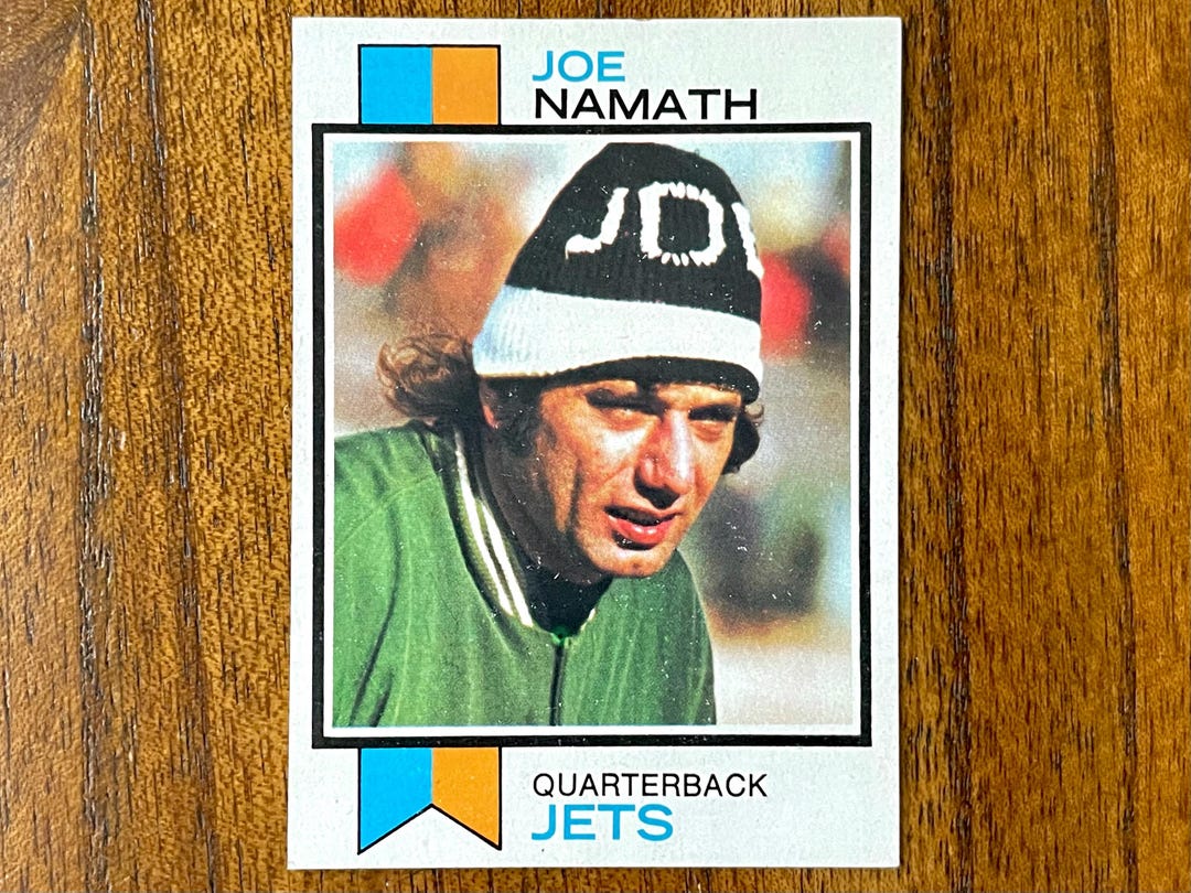 1973 Joe Namath Topps Football Card #400, Sharp Corners, No Creases C2 ...