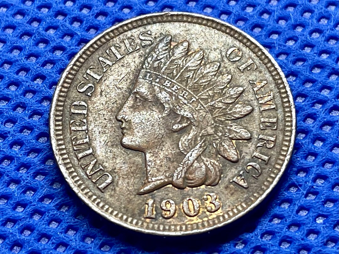 1903 Indian Head Penny in XF+ Condition, All 4 Diamonds and Full ...